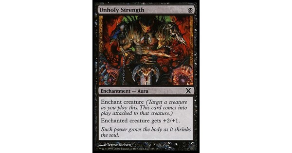 Unholy Strength-185 | MTG SP cond | Tenth Edition