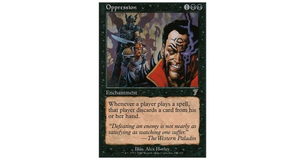 Oppression-152 | MTG SP cond | Seventh Edition