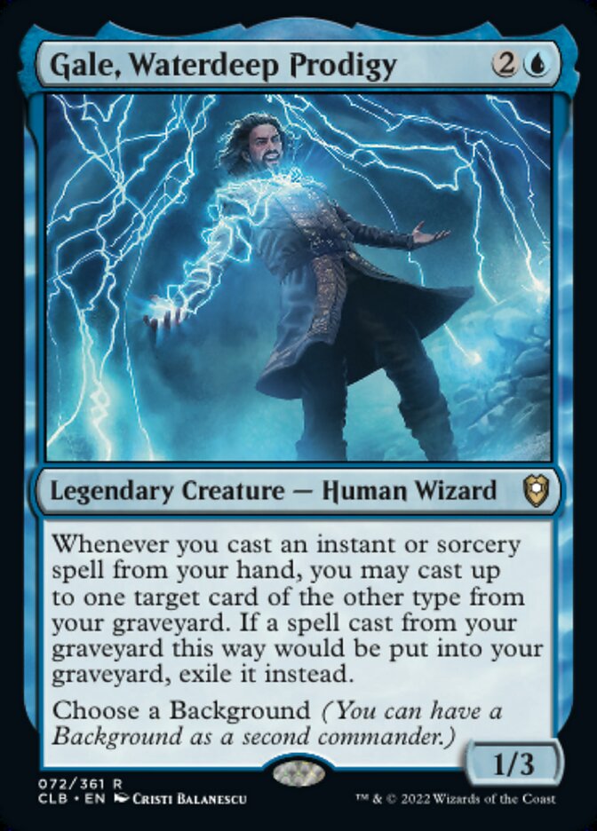 Gale Waterdeep Prodigy 72 Mtg Commander Legends Battle For Baldur