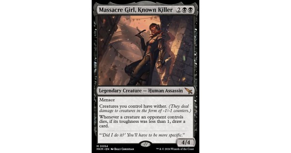 Massacre Girl, Known Killer